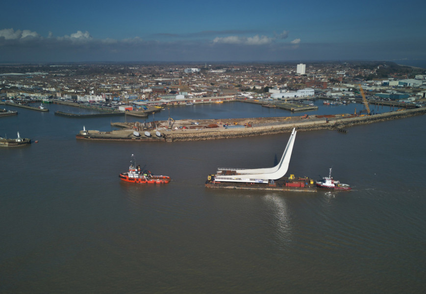 Scaffolding For Lowestoft's Gull Wing Bridge