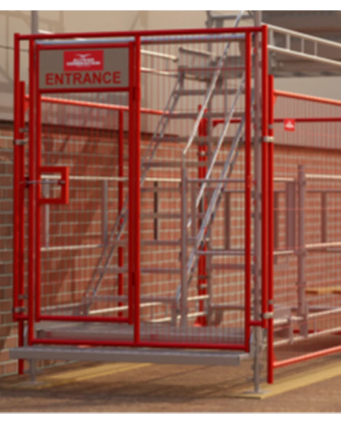 Temporary Fencing: Genstair Enclosure